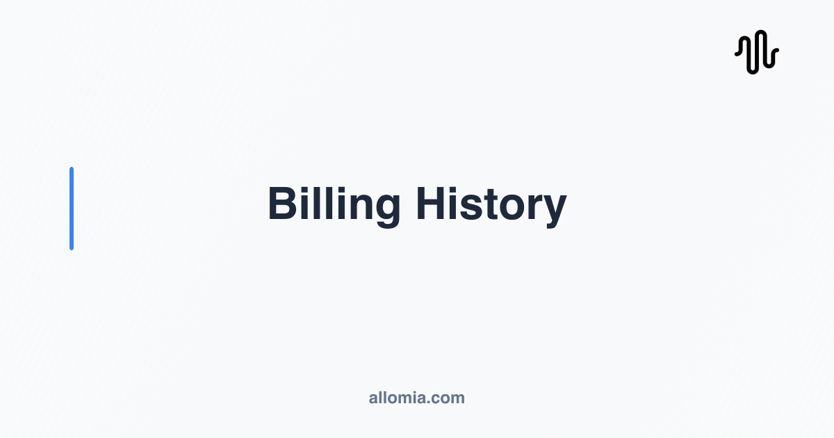 How to View Your Billing History | Help Center | AlloMia