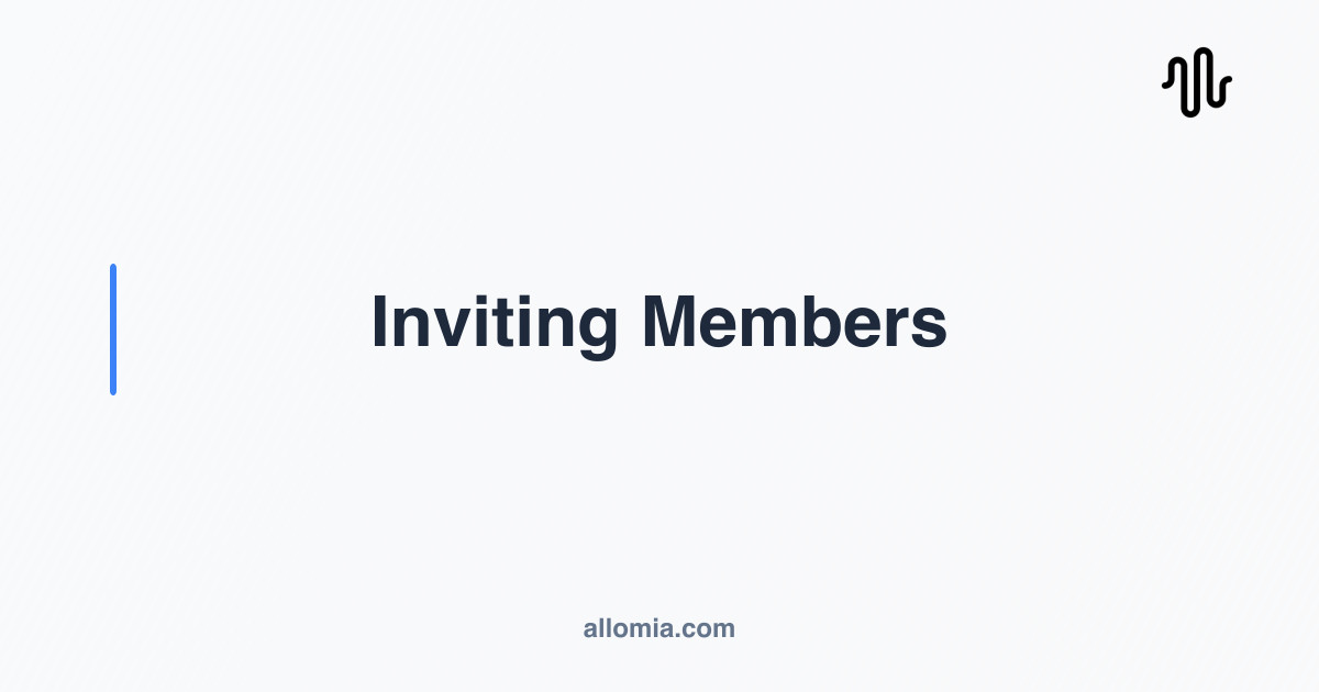 How to Invite New Team Members | Help Center | AlloMia