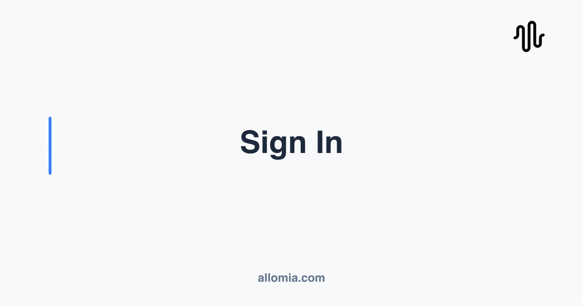 How to Sign In to Your Account | Help Center | AlloMia