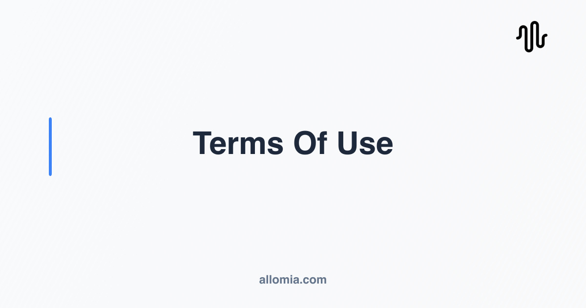 Terms of Use | AlloMia